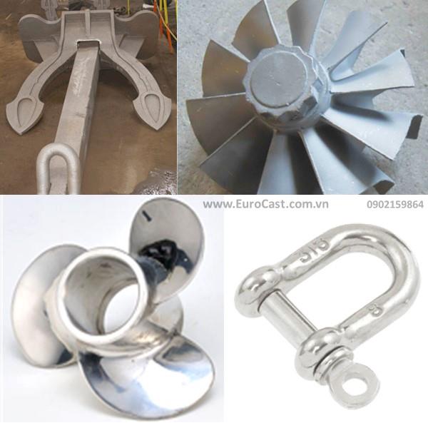 Investment casting of ship impellers